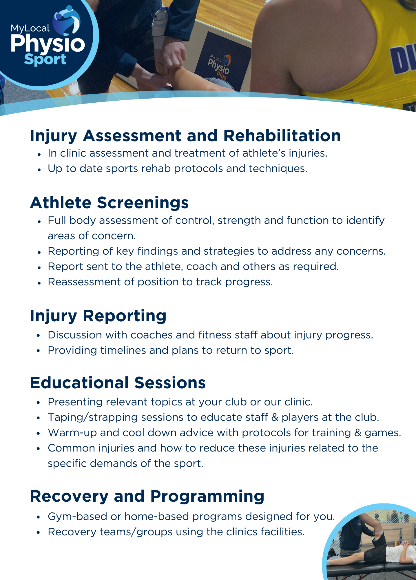My Local Physio Sport | My Local Physio Plus